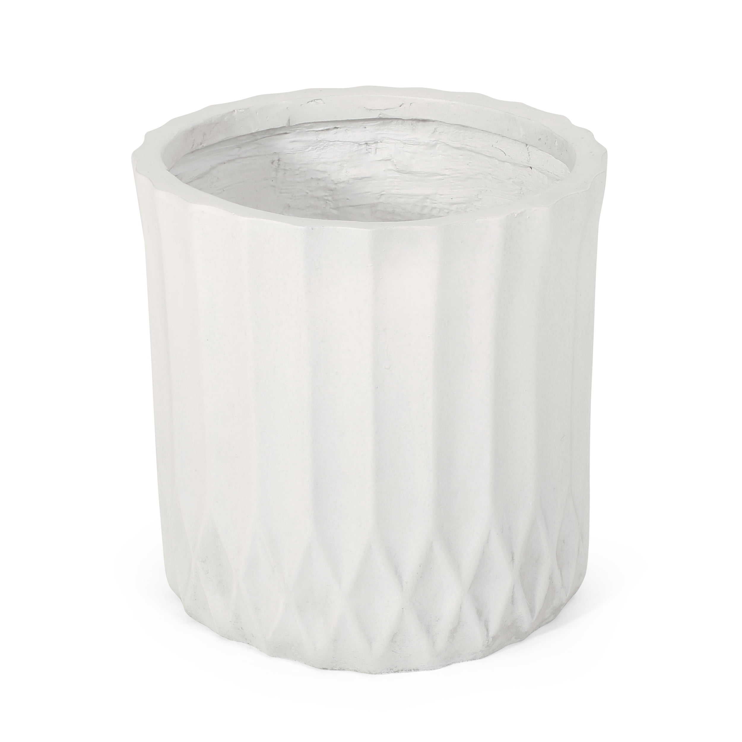 Morelos Outdoor Small Cast Stone Planter, Antique White - Walmart.com