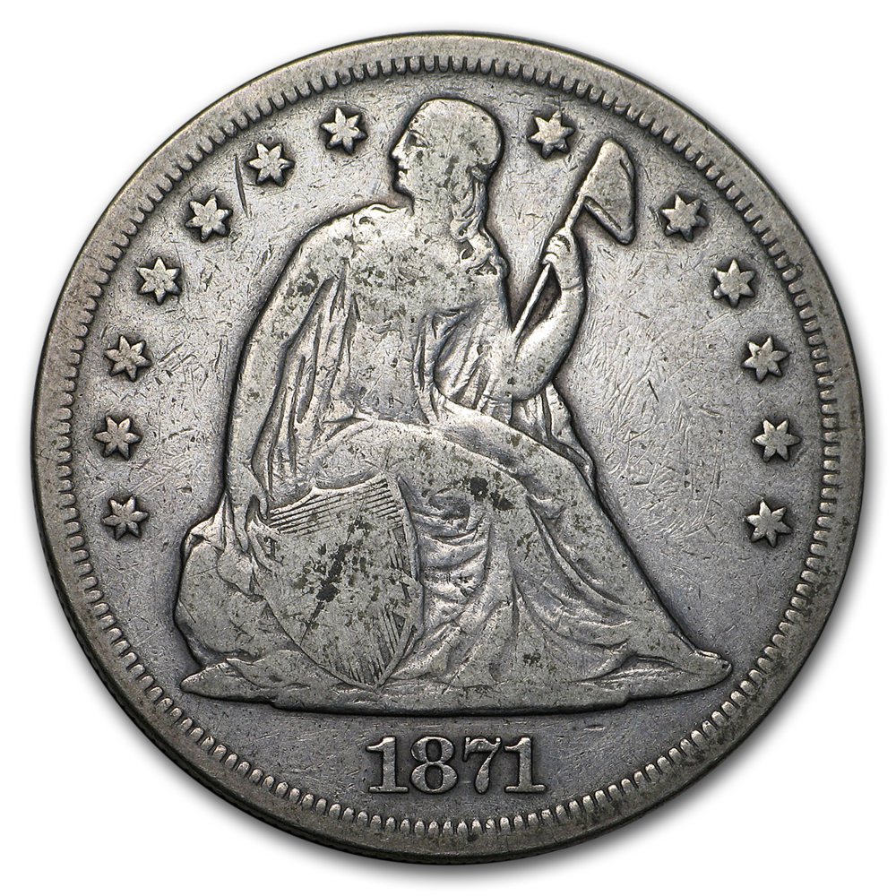 1871 Liberty Seated Dollars Fine - Walmart.com - Walmart.com