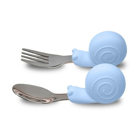 Baby learning to eat training spork-Short handle stainless steel ...