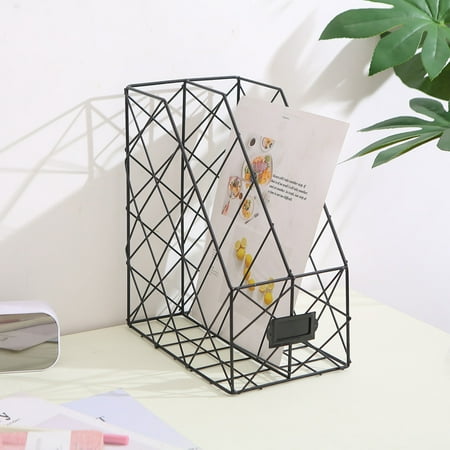 Desk Organizer Metal Bookcase Storage Box Rack Books Organizer Storage ...