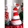 Jacobson Hat Company Red/ White Velvet & Plush Striped Flashing Ball ...