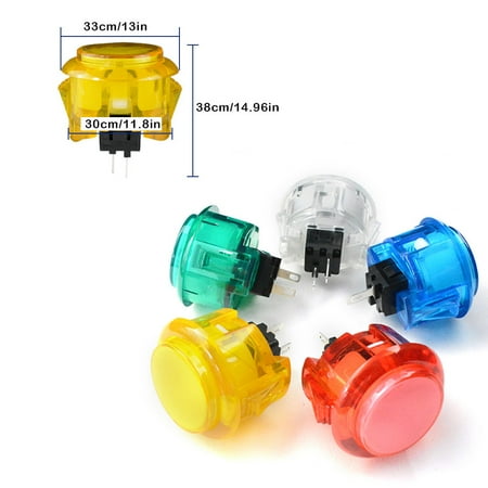 Push Button Game Machine Transparent Clear Fittings Console Colorful ...