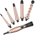 USTAR 5 in 1 Ceramic Curling Iron Wand Set with 5 Interchangeable ...