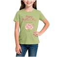 Ahabrexf 's Day Girls' Short Sleeve Printed T-shirt for Girls, Round ...
