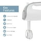Elite Cuisine EHM-003X 5-Speed Hand Mixer with Beater Storage - Walmart.com