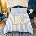 Meiyoeat Gold Glitter Letter K King Duvet Cover Set for Women Juniors ...