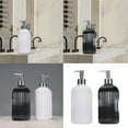 500ml Refillable Soap Dispenser Bamboos Pump Striped Bathroom ...