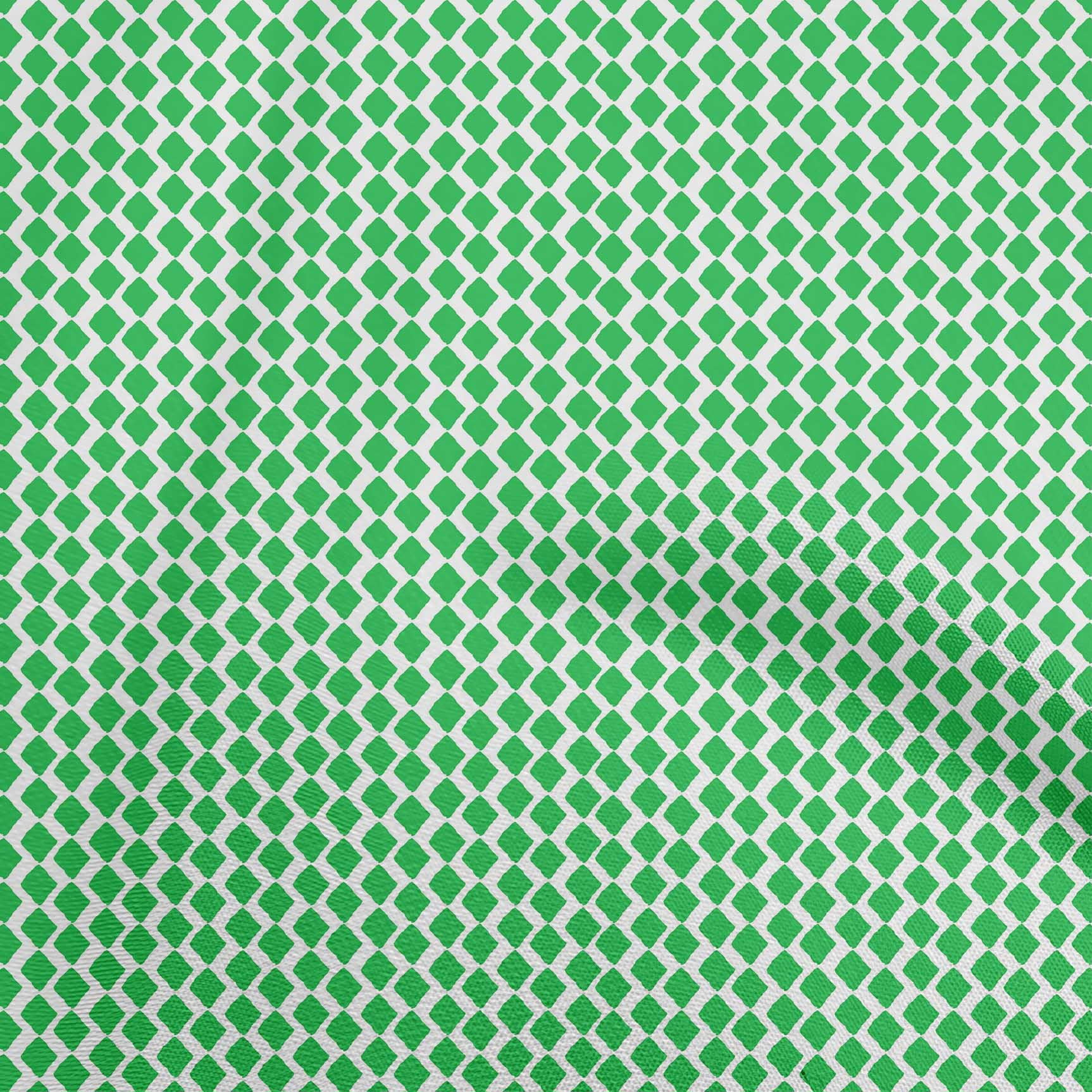 oneOone Polyester Spandex Green Fabric Block Sewing Material Print ...