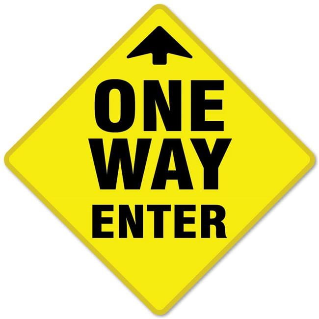 SignMission Non-Slip Floor Graphic Coronavirus Vinyl Decal - One Way ...