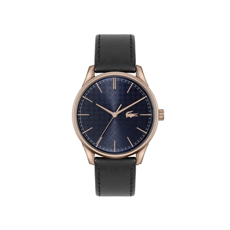Lacoste Men's Vienna Stainless Steel Quartz Watch with Leather Strap ...