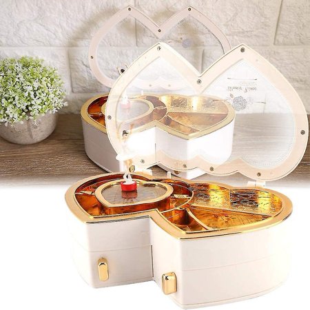 Musical Jewelry Box, Dancer Music Box, Double Heart Ballerina | Walmart ...