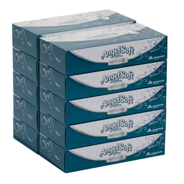 Georgia-Pacific Angel Soft Ultra 2-Ply Facial Tissue Flat Box, 4836014 ...
