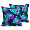 Bowling Pillow Covers Set of 2, Purple Blue Green Bowling Balls Bottles ...