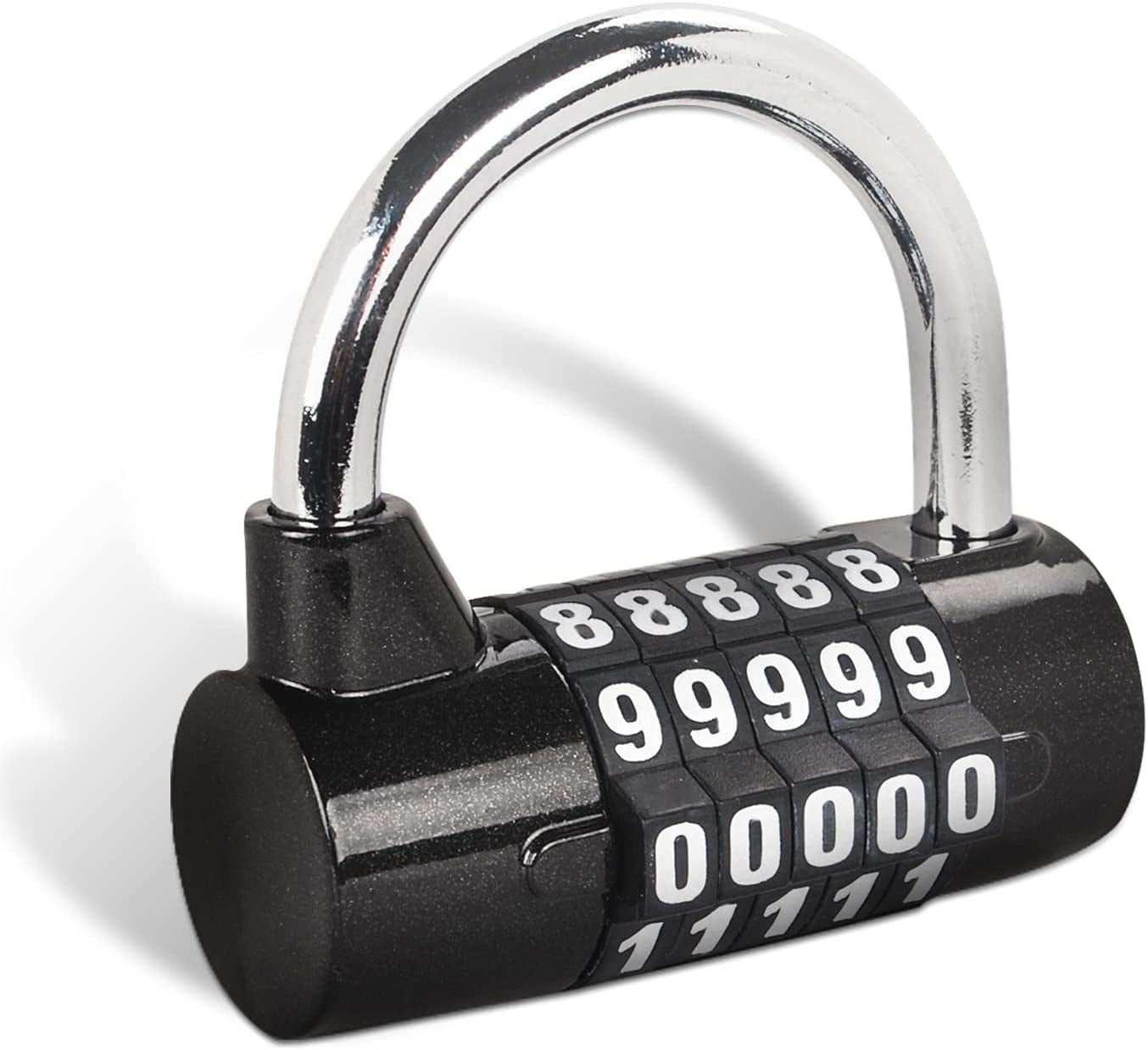 5 Digit Combination Lock,Gym Padlock,Replaceable Combination Lock ...