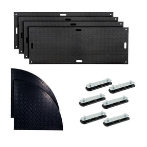 Loading Ramp Storage Brackets for Trailer - Bolt on, 28.5" Wide x 15.75 ...