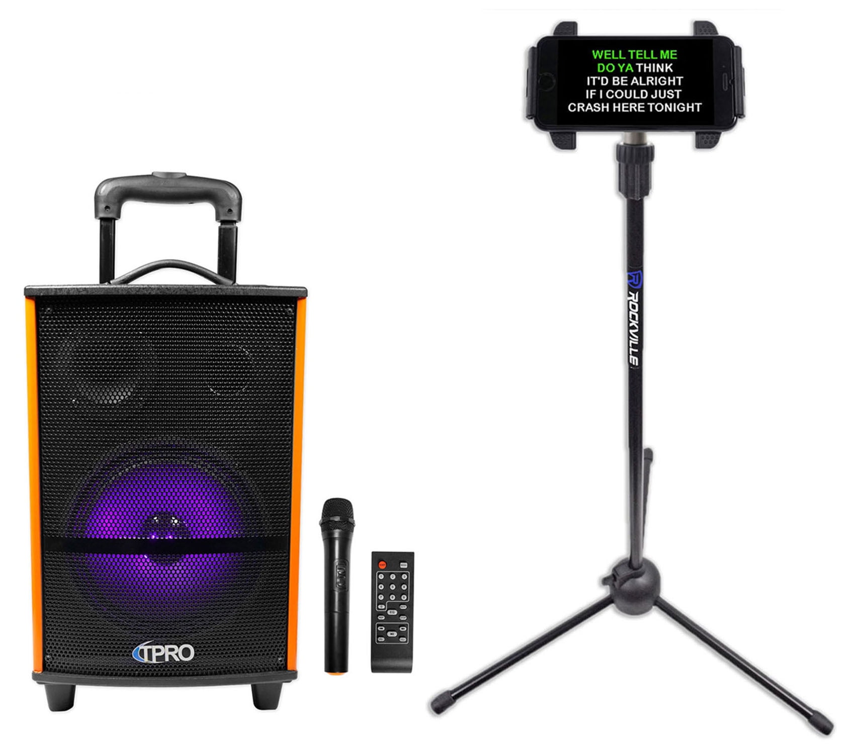 Technical Pro WASP810H Bluetooth Karaoke Machine System+Microphone ...