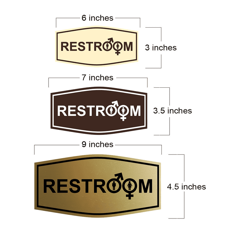 Unisex Bathroom Sign Blue