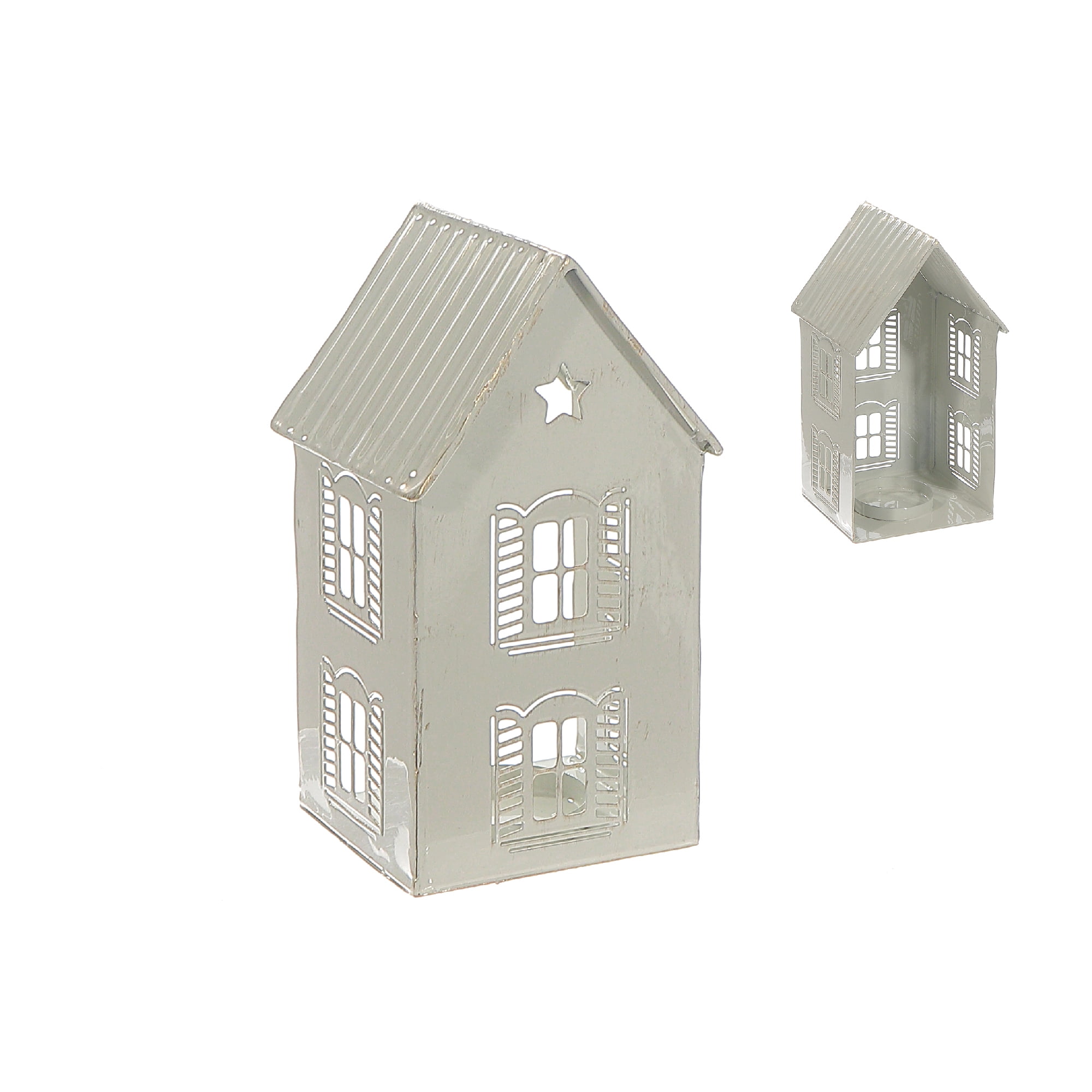 Click here for Ih Casadécor White Metal House With Candle Holder... prices
