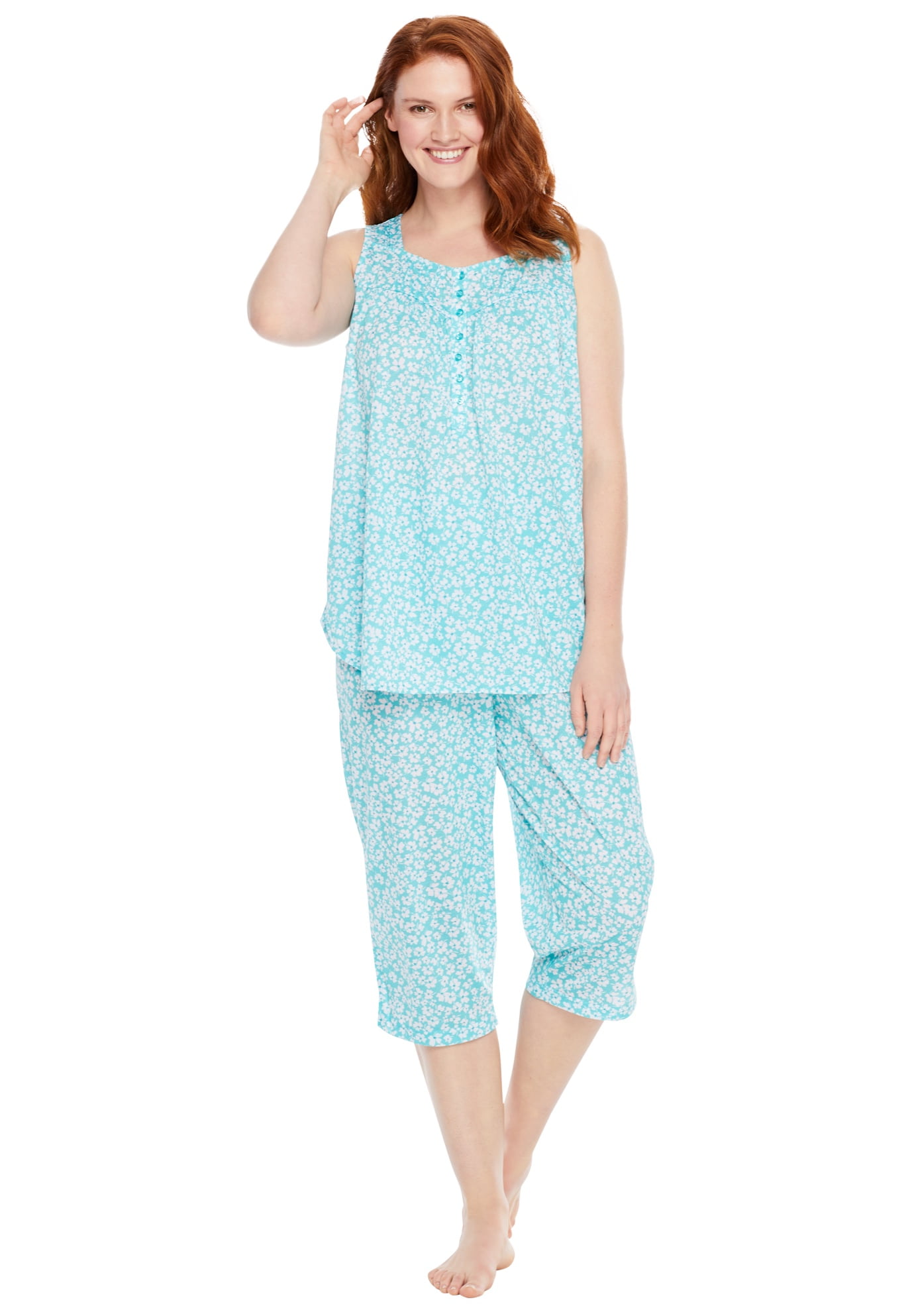 Dreams And Co Womens Plus Size Cooling Pajamas Pajamas