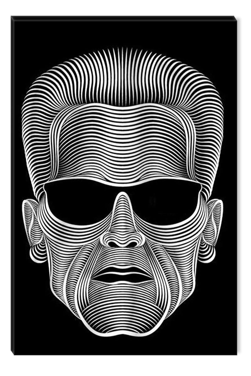 Startonight Canvas Wall Art Black and White Abstract Gangster Style ...