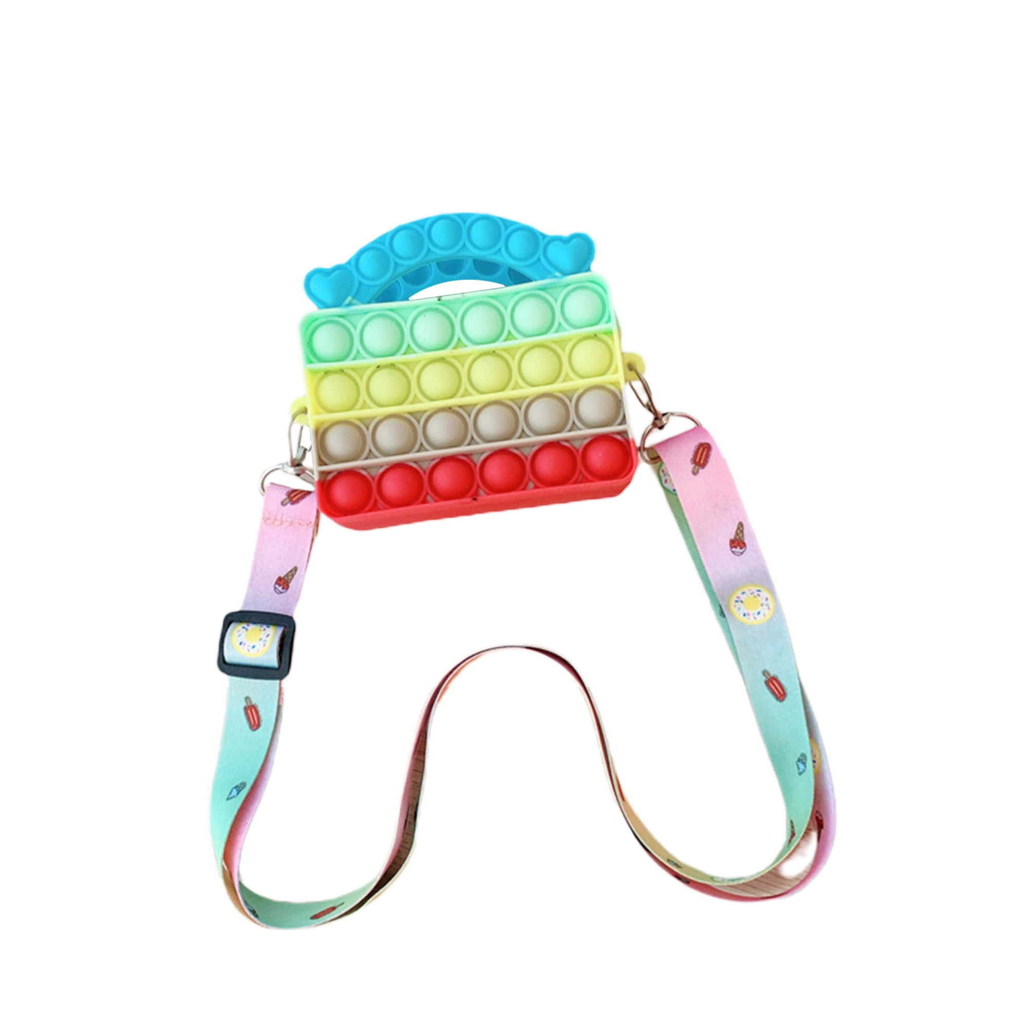 Seyurigaoka Fidget Toy Shoulder Bag, Push it Pop Bubble Handbags ...
