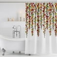 Autumn Fallen Leaves Flower Watercolor Shower Curtain Set, Waterproof ...