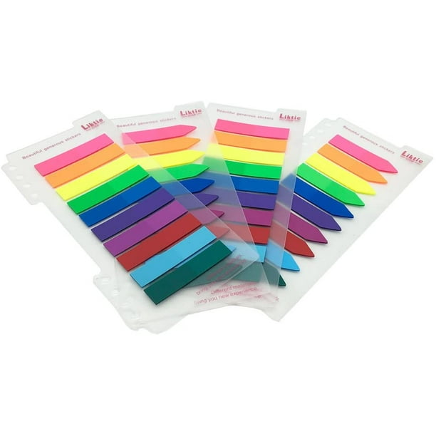 SUPRR FAFA 4 Sets Bookmark Colored Index Tabs Flags Fluorescent Sticky ...