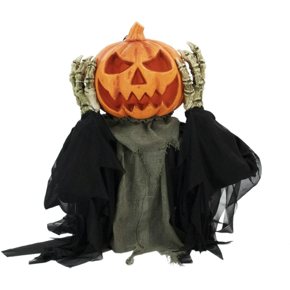 Haunted Hill 25 In. Pop-Up Animatronic Pumpkin Head | Indoor/Outdoor ...