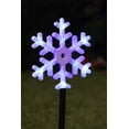 Alpine Snowflake Stake with 12 Flashing LED Light and Timer, 24 Inch ...