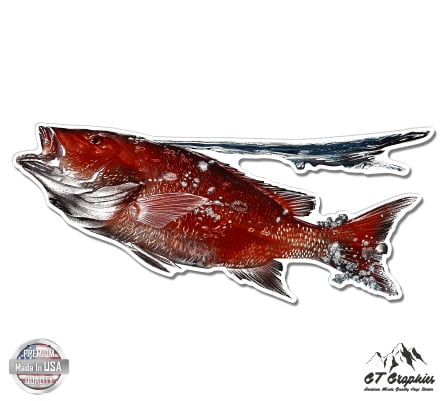 Red Snapper - 12" Vinyl Sticker Waterproof Decal - Walmart.com