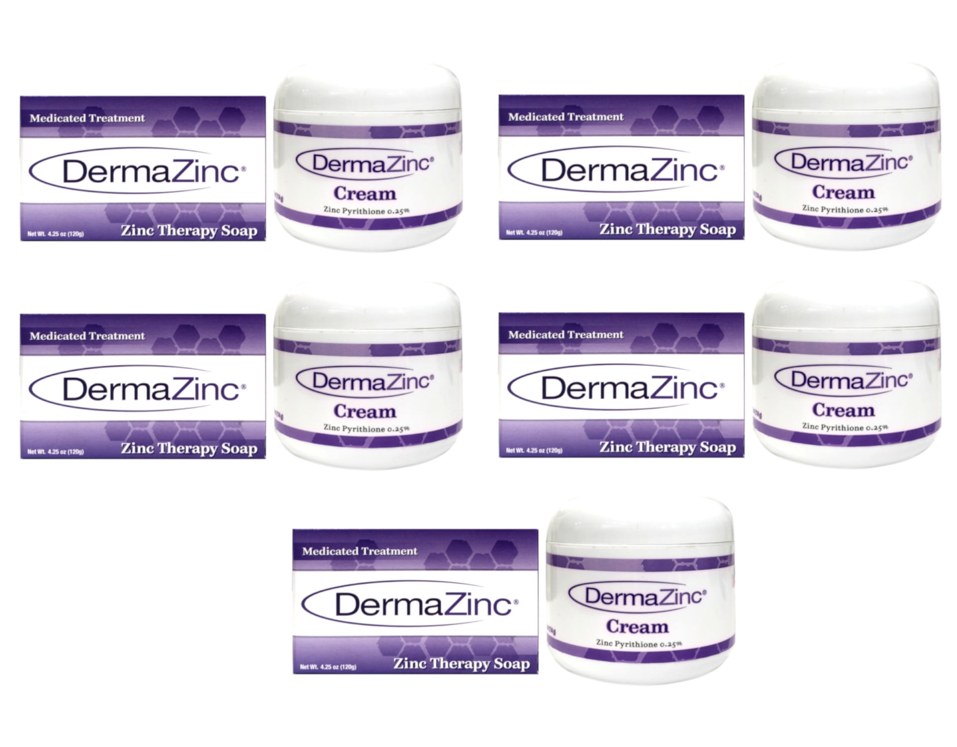 DermaZinc Zinc Therapy Soap & Cream Kit, Pack of 5 - Walmart.com