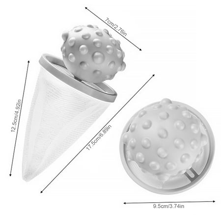 Laundry Ball Mesh Hair Collector laundry ball hair Washing Machine Hair ...