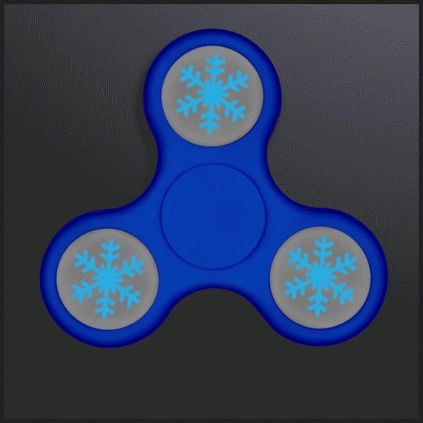 Light up Snowflake Blue Fidget Christmas Hand Spinner - Walmart.com