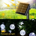 2 Pack Solar String Lights Outdoor, 30LED 21FT Fairy Crystal Ball ...
