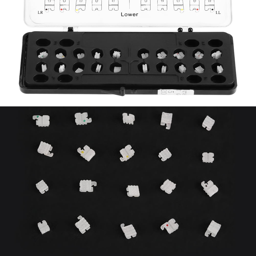 Brackets de cerámica para ortodoncia dental, 20 piezas Brackets de ...