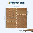 22 Pack Acacia Wood Interlocking Deck Tiles, 11.8" x 11.8" (21 Sq ft ...