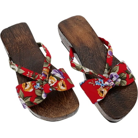 NETSENG 1 Pair Japanese Wooden Clogs Sandals Japan Traditional Shoes ...