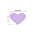Uxcell Heart Shaped Patches Rose Pink Embroidered Sew on Love Applique ...