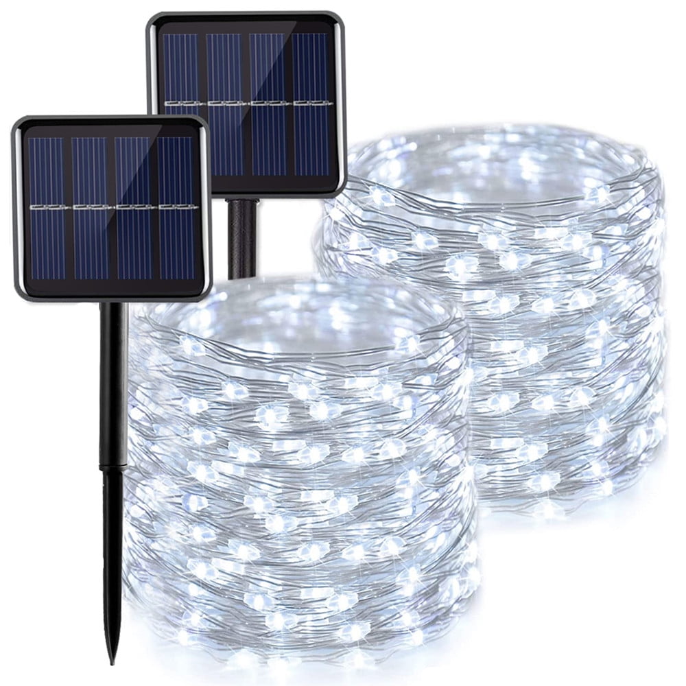Juhefa Solar String Lights 46 ft 130 LED,Waterproof Solar Fairy Light ...