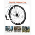 Hybrid Bike, Lightweight Aluminum Frame Bike, 700c Wheel Men and Women Hybrid Bicycle, Step ...