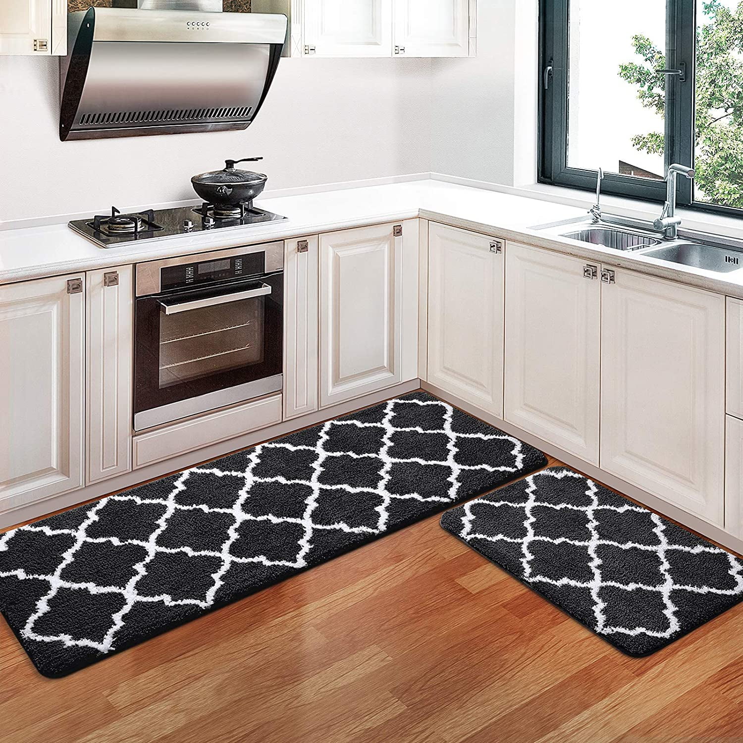 Kitchen Rugs and Mats [2 PCS] Super Absorbent Microfiber Kitchen Mat ...