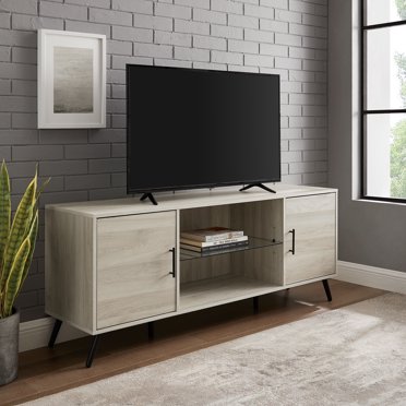 Walker Edison 70” Classic Modern TV Stand for TVs up 75”, Dark Walnut ...
