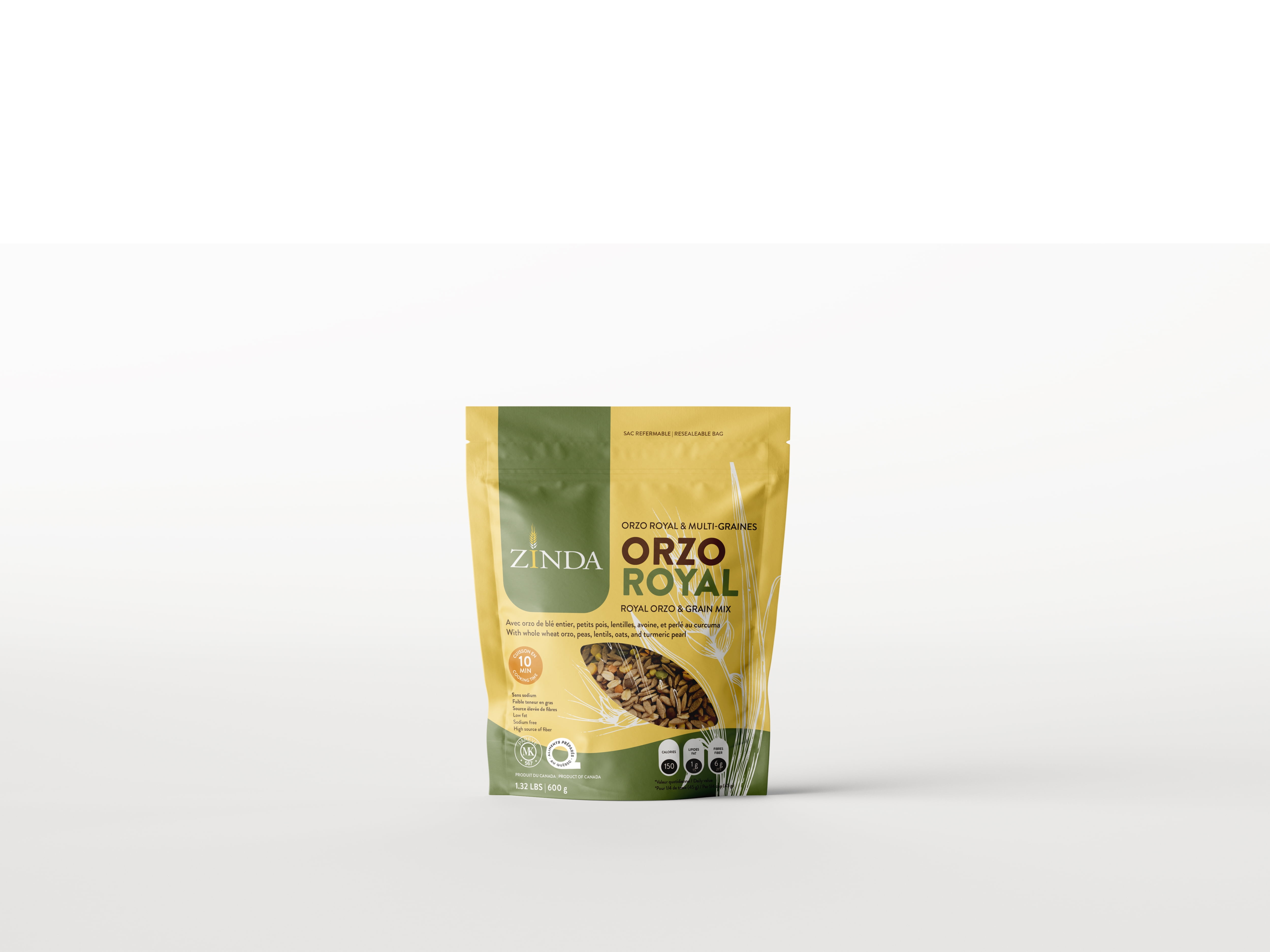 Zinda Royal Orzo & Grain Mix 600g, Mix of whole wheat orzo and other ...