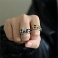 Men's Stainless Steel Vintage Cute Cut Out Animal Tribal Elephant Head ...