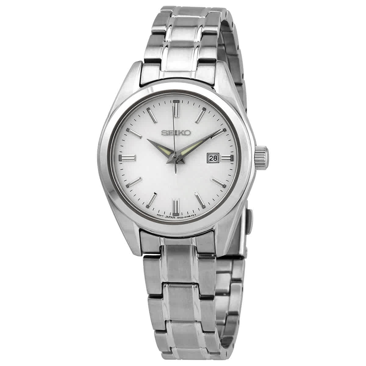 Seiko Essentials Quartz Silver Dial Ladies Watch SUR633 - Walmart.com