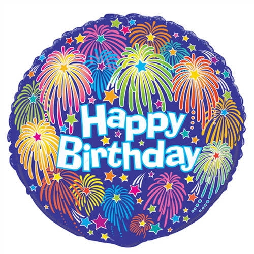 18" Foil Fireworks Birthday Balloon - Walmart.com