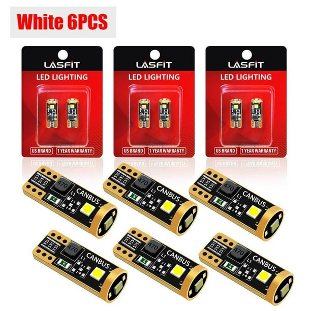 Lasfit T10 194 168 LED Interior & Exterior Light Bulbs, CANBUS Error ...