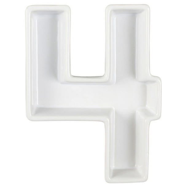 Ivy Lane Design Ceramic Number Dish Number: 4 - Walmart.com