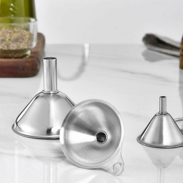 Small Mouth Funnel,Stainless Steel Funnels,Liquid Dispenser,Kitchen Funnel Set,for Liquid Small ...