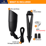 Gardenreet Cast Brass Low Voltage Spotlight Black, Outdoor Spot Lights ...